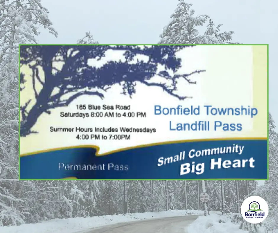 Landfill Card Reminder | Township of Bonfield